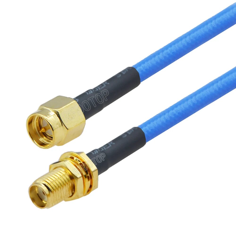 RFDOTOP RG402 коаксиальный кабель SMA-SMA синий 50 Ом 10-20 м 15CM, SMA M to SMA F