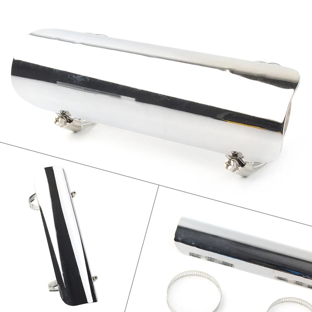 Хромированная алюминиевая труба глушителя, теплозащитный экран, защитная крышка для мотоцикла Harley