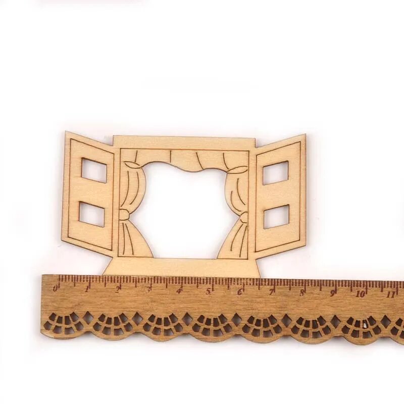 Деревянные поделки с полыми окнами 4 шт. 4