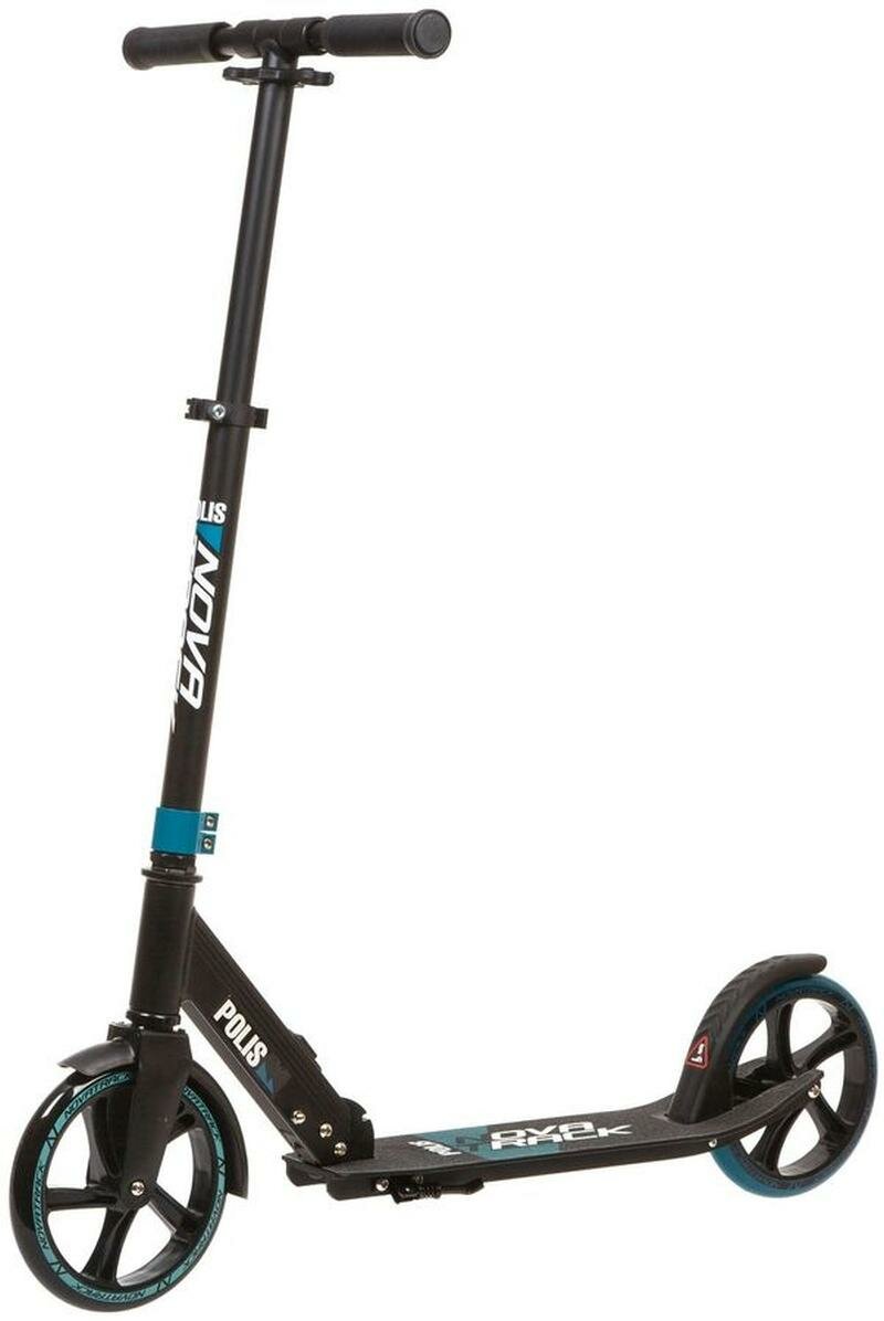 Самокат детск. NOVATRACK POLIS PRO алюм, складной, max 100кг, колёса 200*200мм, синий 200. POLIS. BL21