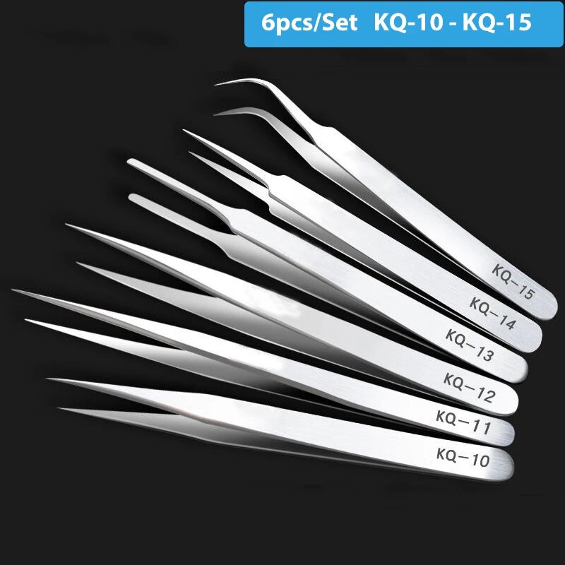 Промышленные антистатические пинцеты KUAIQU SC1-KQ-10 6pcs Set