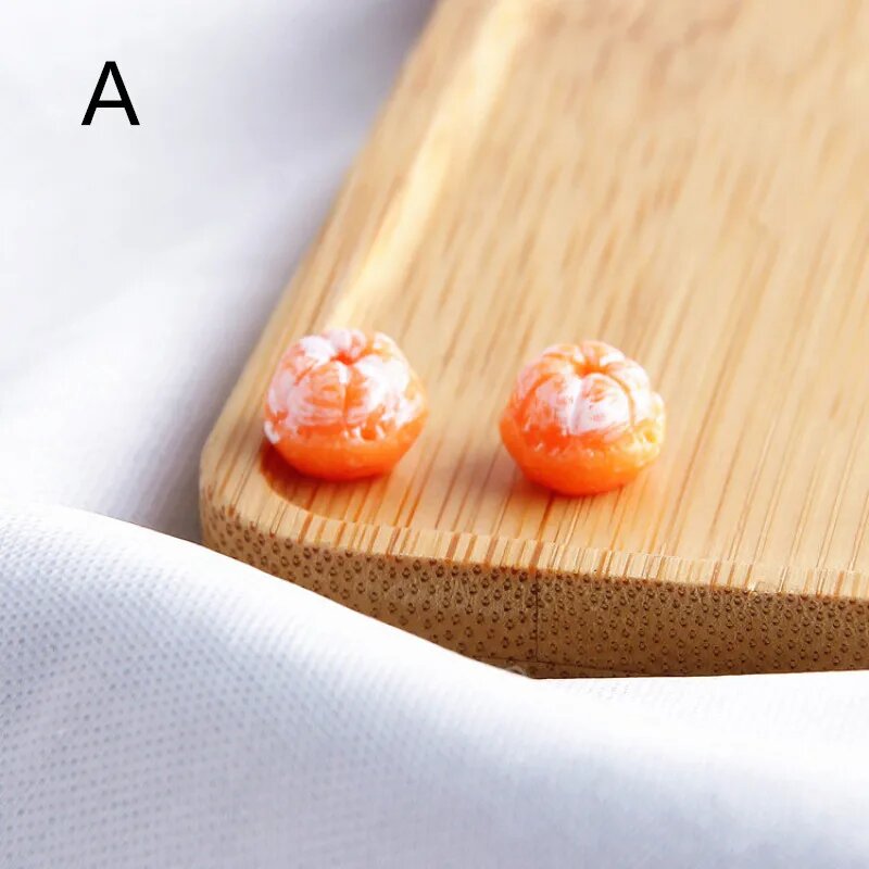 Миниатюрные фигурки оранжевых фруктов из смолы 2 шт. MOVING FOREST Белый, A