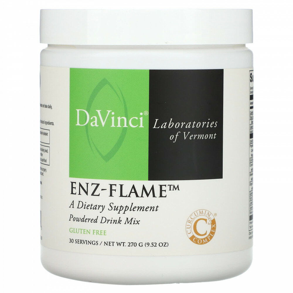 DaVinci Laboratories, Enz-Flame, смесь для порошковых напитков, 270 г (9,52 унции)