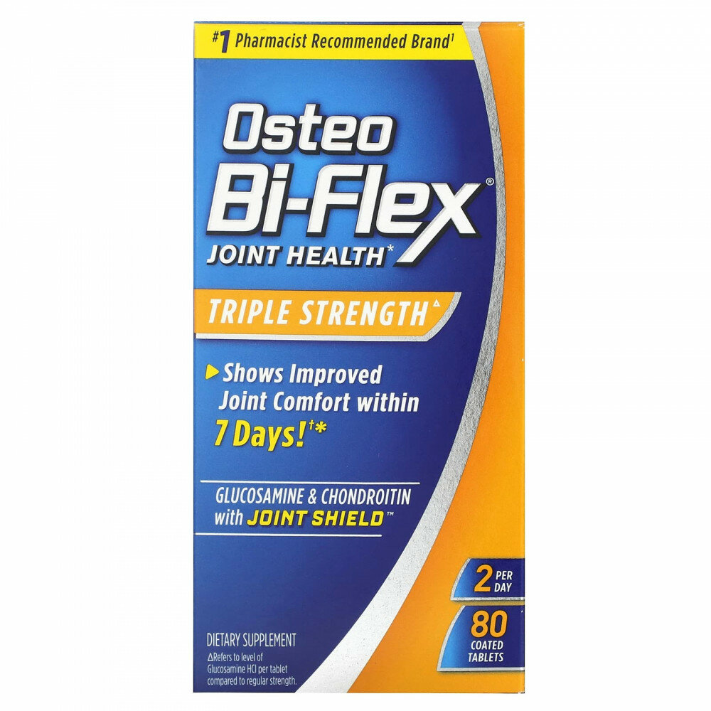 Osteo Bi-Flex, Joint Health, тройная сила, 80 таблеток, покрытых оболочкой