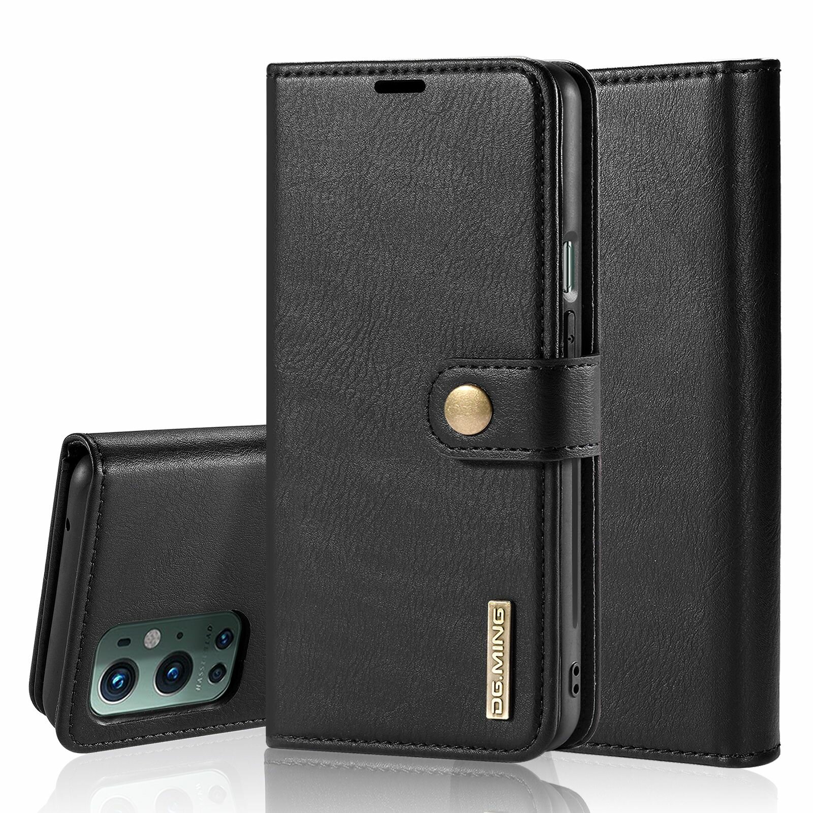DG.MING Винтажный кожаный чехол для 1+ 9 Pro/ OnePlus 9 Pro (Эпл Ван Плюс 9 Про, Оне Плас 9 Про), чехол из натуральной кожи 2 в 1, чехол для телефона-кошелька
