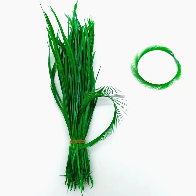 Турецкие перья марабу WHxmsh Изумрудный, 20pcs, Grass Green feathers