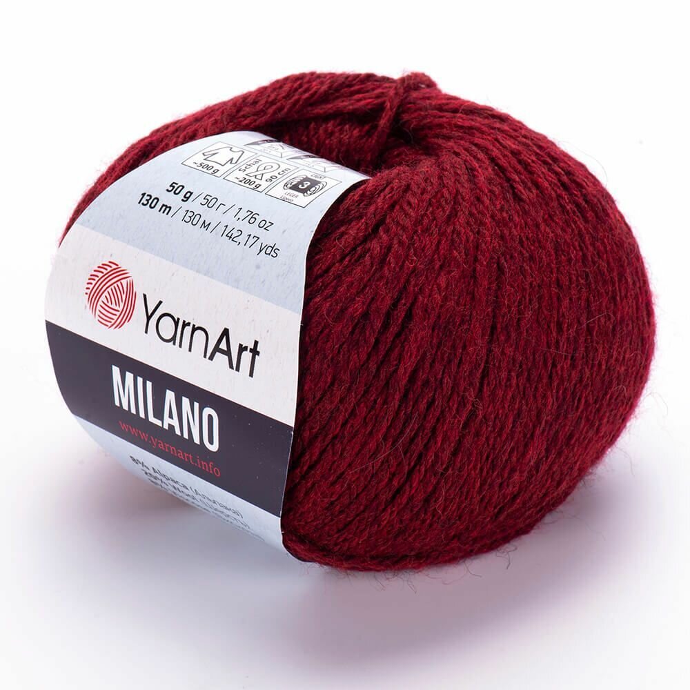 Пряжа YarnArt Milano 856 бордо (50г/130м, упаковка 10 мотков)