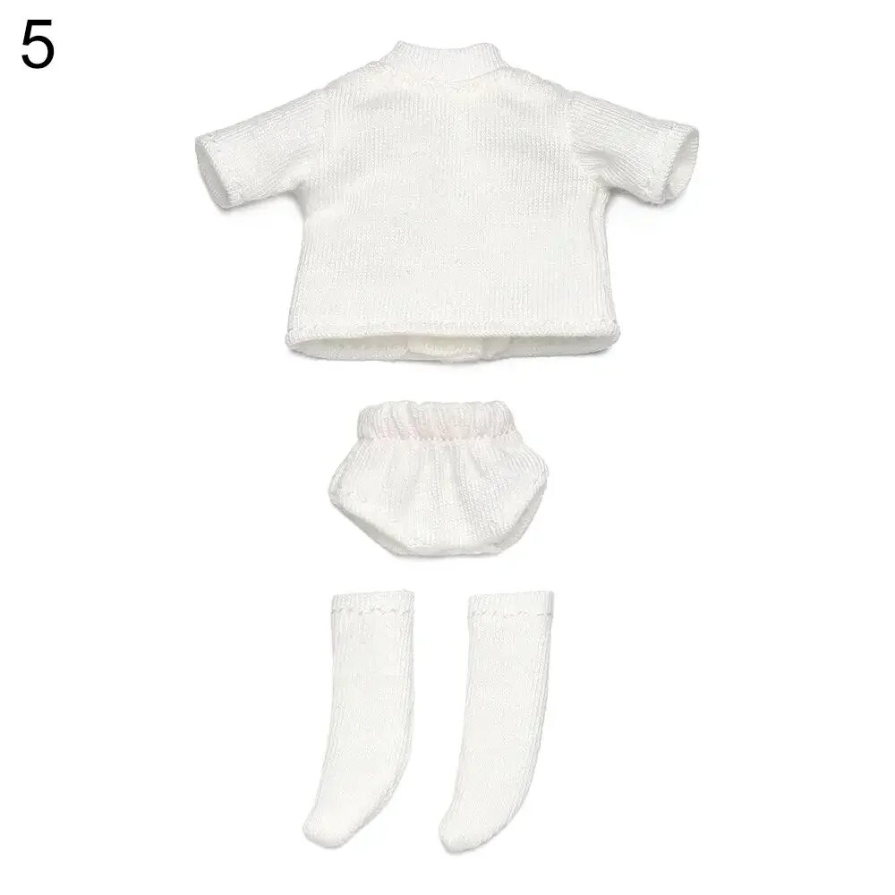 Футболка для куклы OB11 Белый, 5