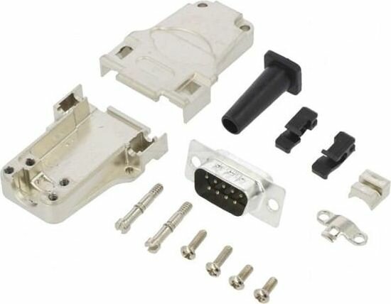 Разъем AMPHENOL DTZFRG-09MSSL D-Sub PIN: 9 "папа" прямой пайка на провод gold flash UNC4-40 1шт