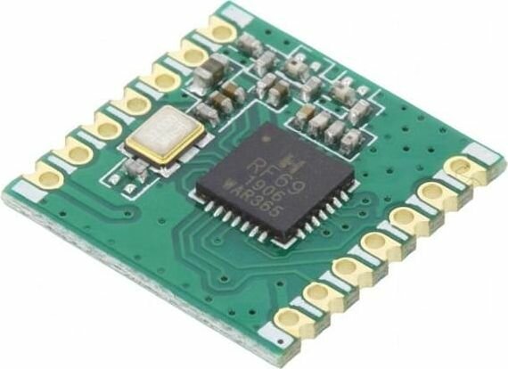 Модуль HOPE RFM69CW-868S2 RF трансивер FM FSK 868МГц SPI -120дБм 1,8-3,6ВDC 1 шт