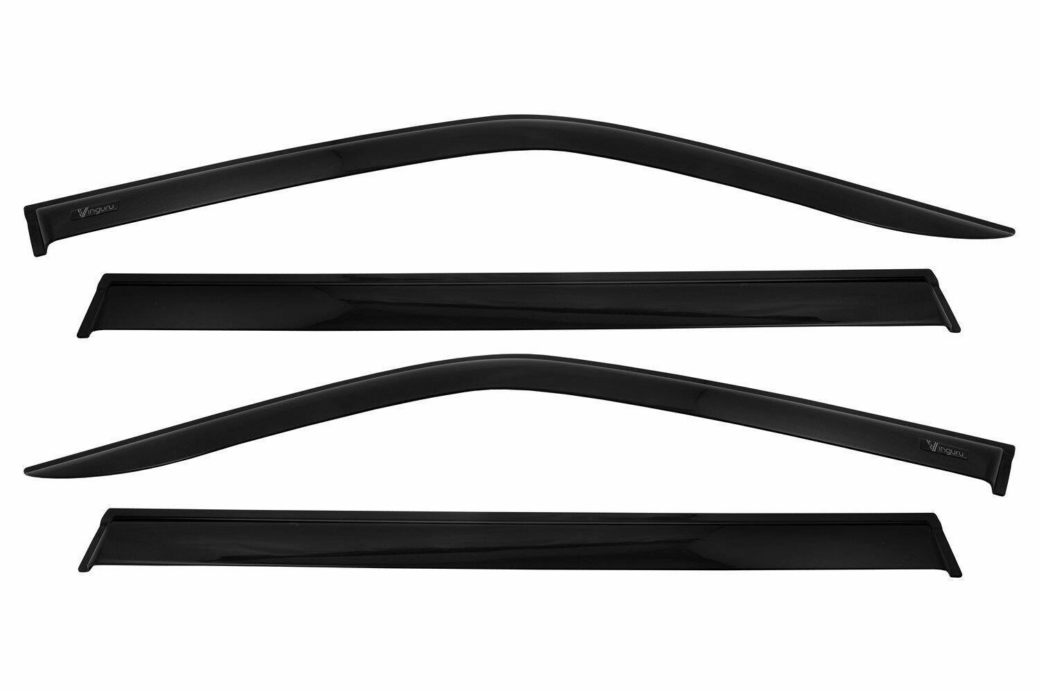 Дефлекторы окон Vinguru для а/м Haval Dargo 2022-н. в. /внедорожник/накладные/к-т 4шт/литьевой поликарбонат/ / Хавал Дарго