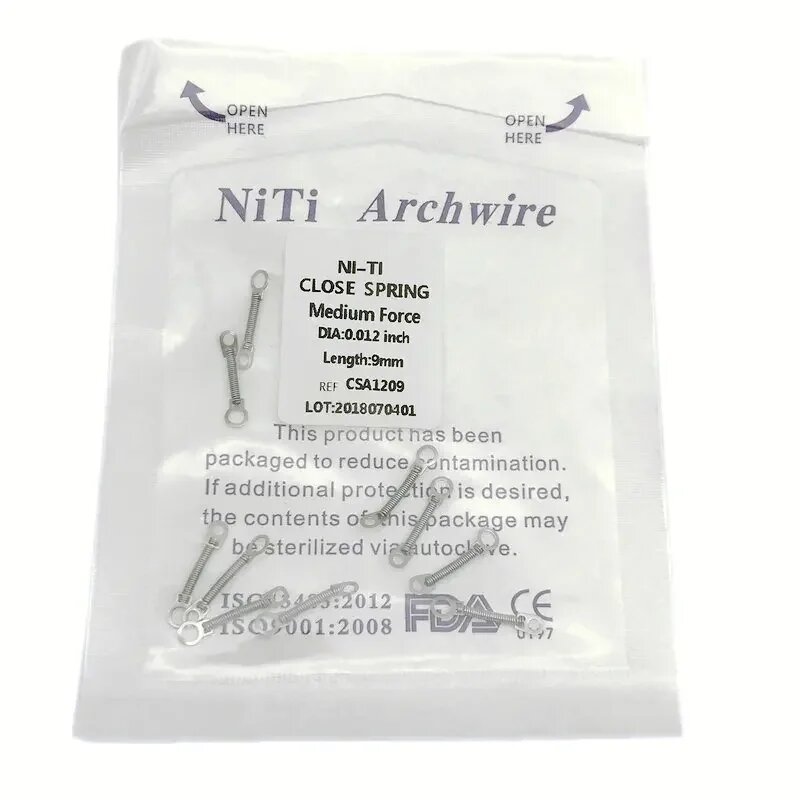 NiTi Archwire Close Spring Medium Force 9mm