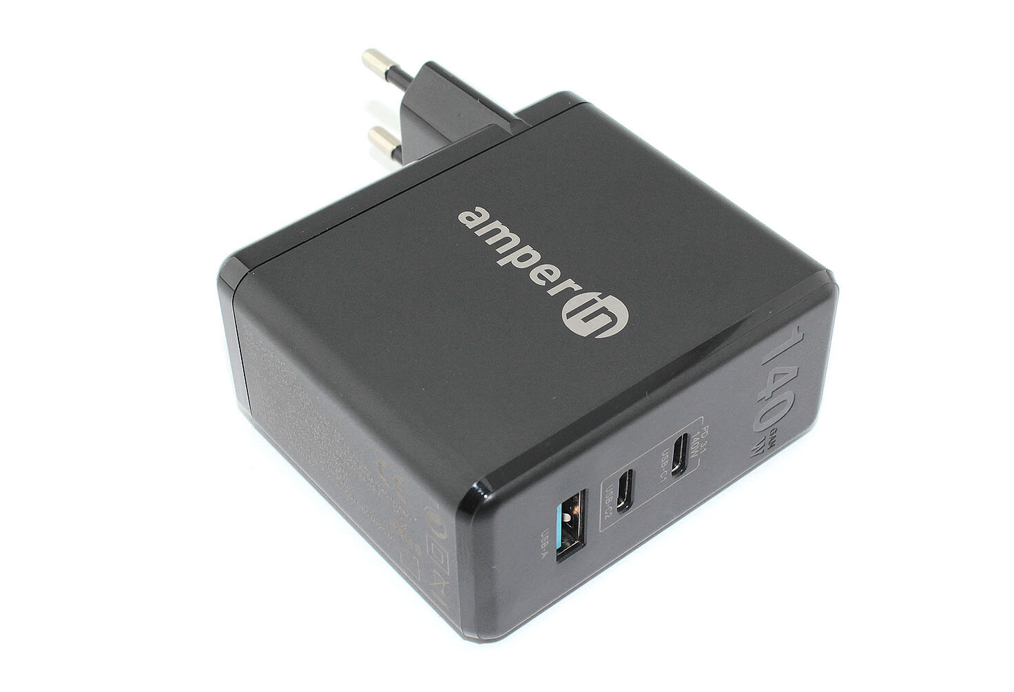 Блок питания (сетевой адаптер) Amperin GaN charger (YDS-TC140-012A) 140Вт, черный