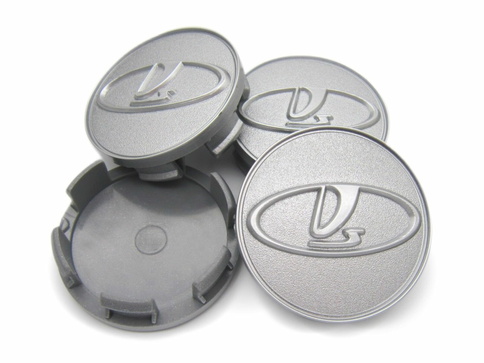 Колпачки, заглушки для литых дисков СКАД Лада silver, 56/51/12 мм, комплект 4 шт.