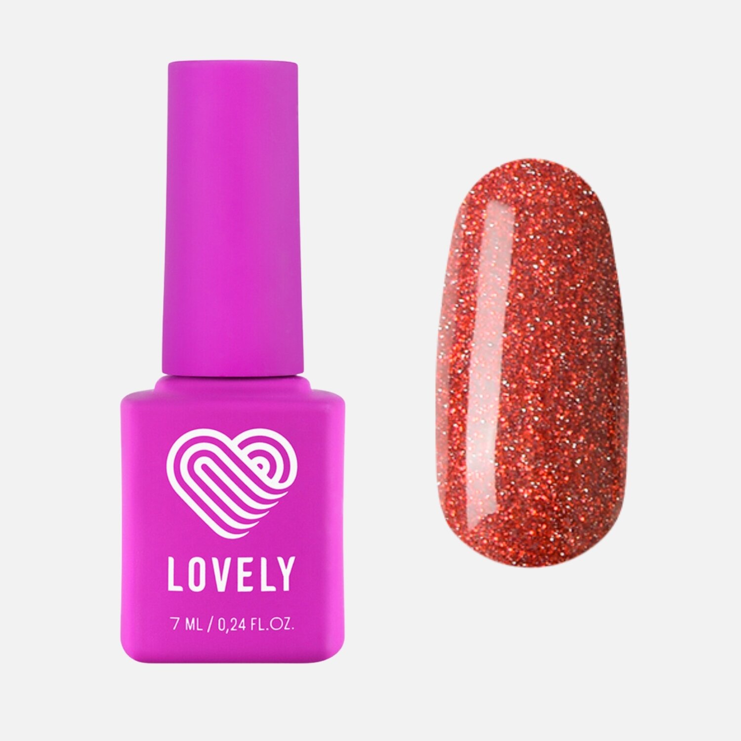 Гель-лак Lovely Jewel оттенок искрящегося рубина 7 мл