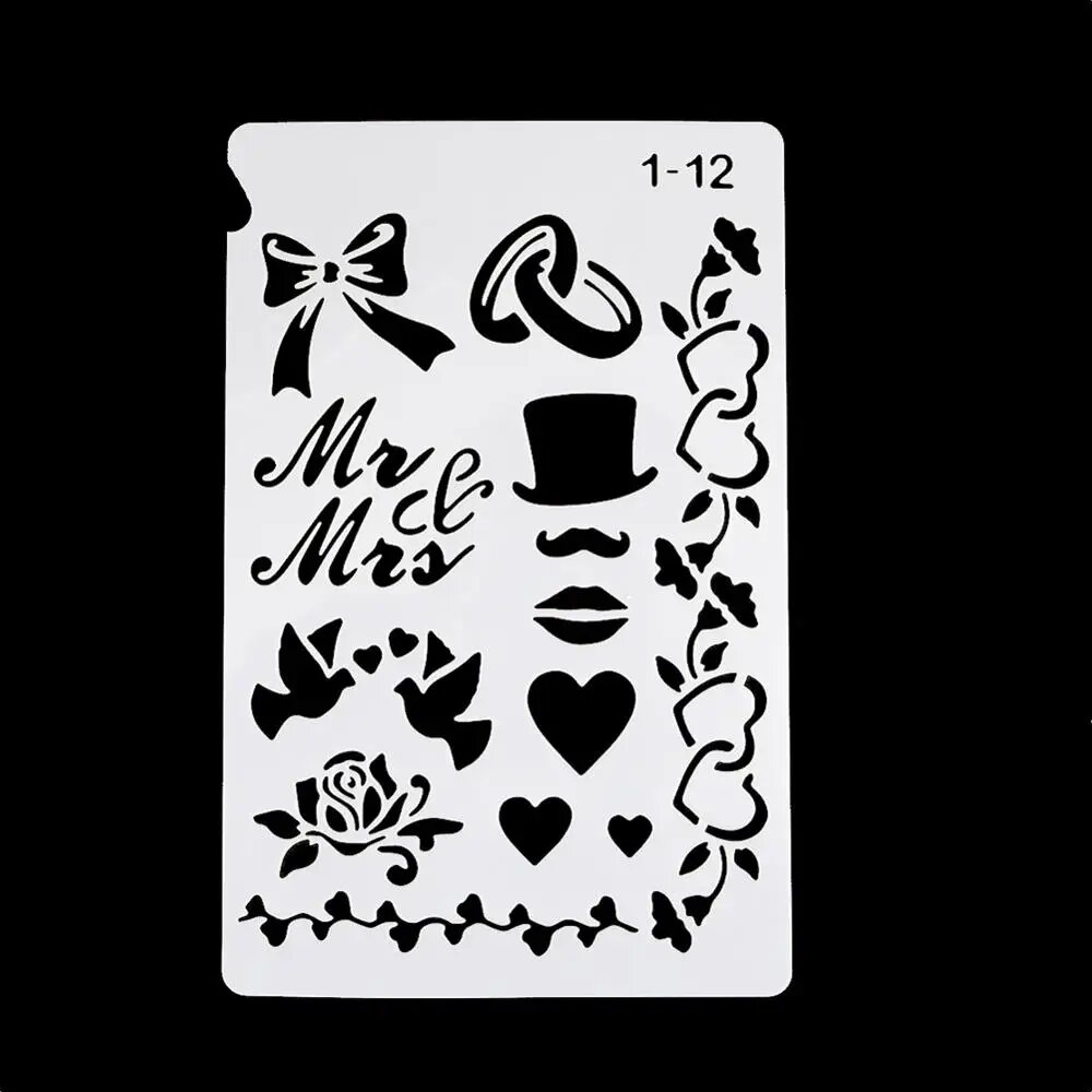 Шаблоны для рисования XIALUOSHAN 01208~01220 Черный, 1-12