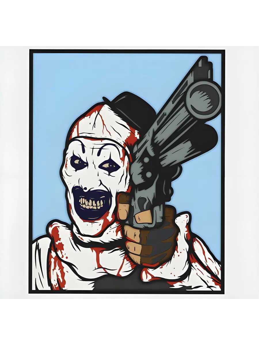 3D Картина по номерам из дерева Ужасающий, 23x30 см