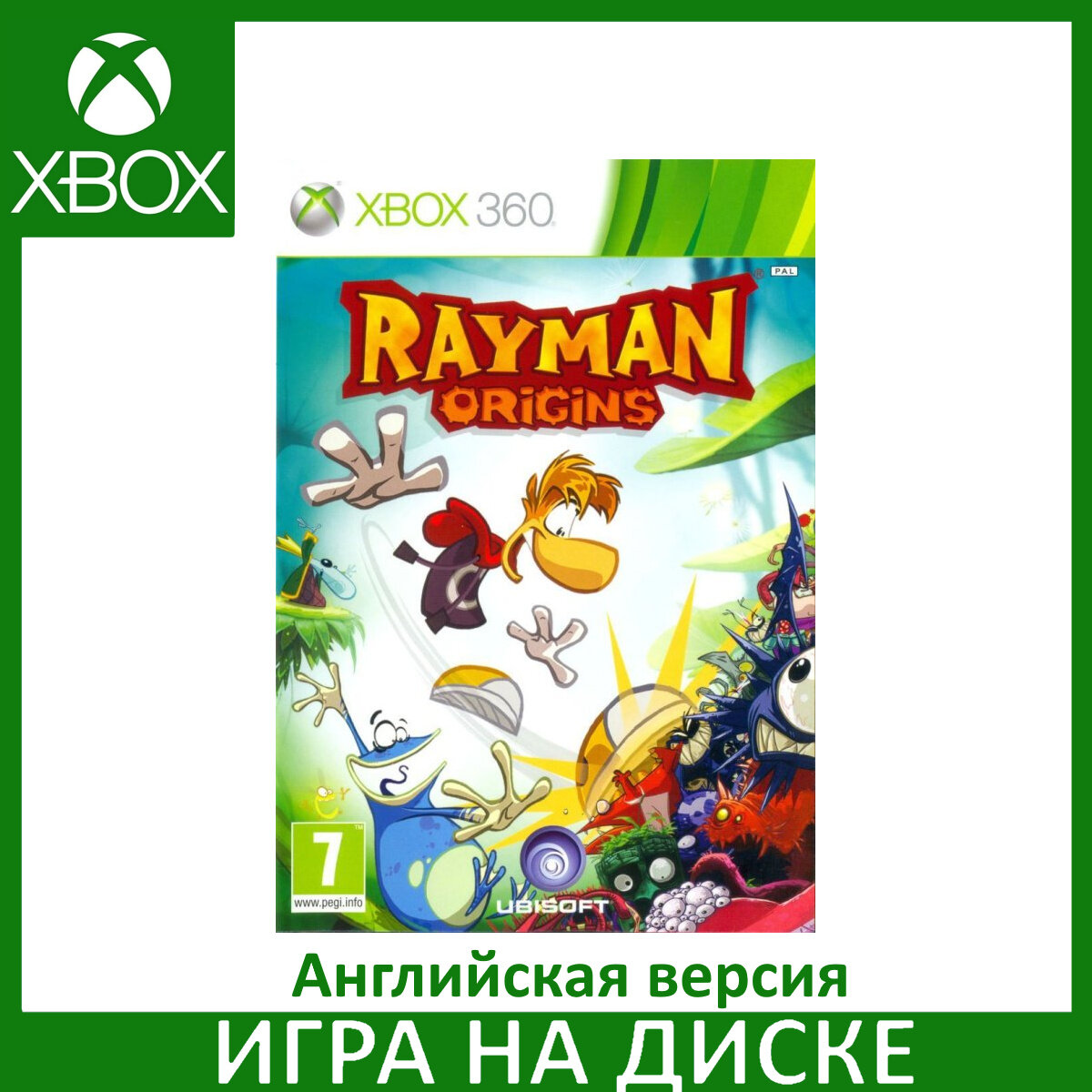 Игра Rayman Origins Xbox 360, Xbox One Английский язык Диск на Xbox