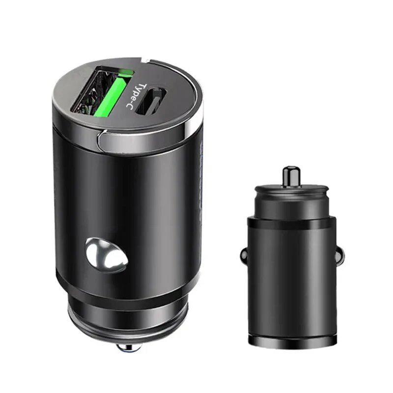 Автомобильное зарядное устройство 100W QC 3.0 PD Mini, быстрая зарядка через USB Type-C, для Black