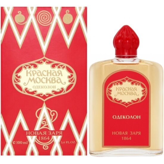 Мужской одеколон Новая Заря красная москва, 100 мл.