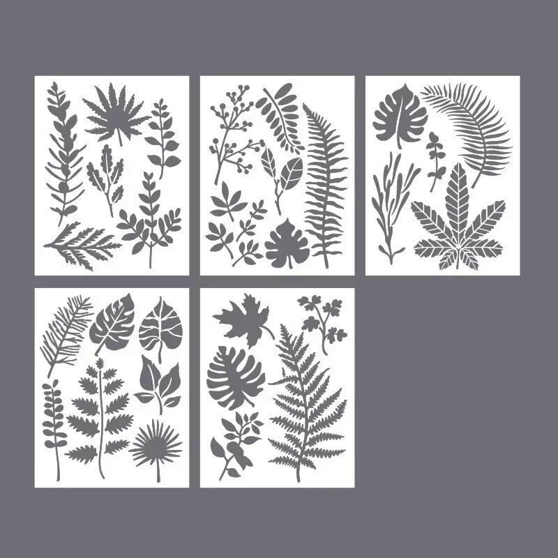 5 шт, бабочка, цветок, лист, ПЭТ, полые трафареты, ПЭТ, природа, серия, скрапбукинг, журнал, шаблон для рисования, детский блокнот «сделай сам»