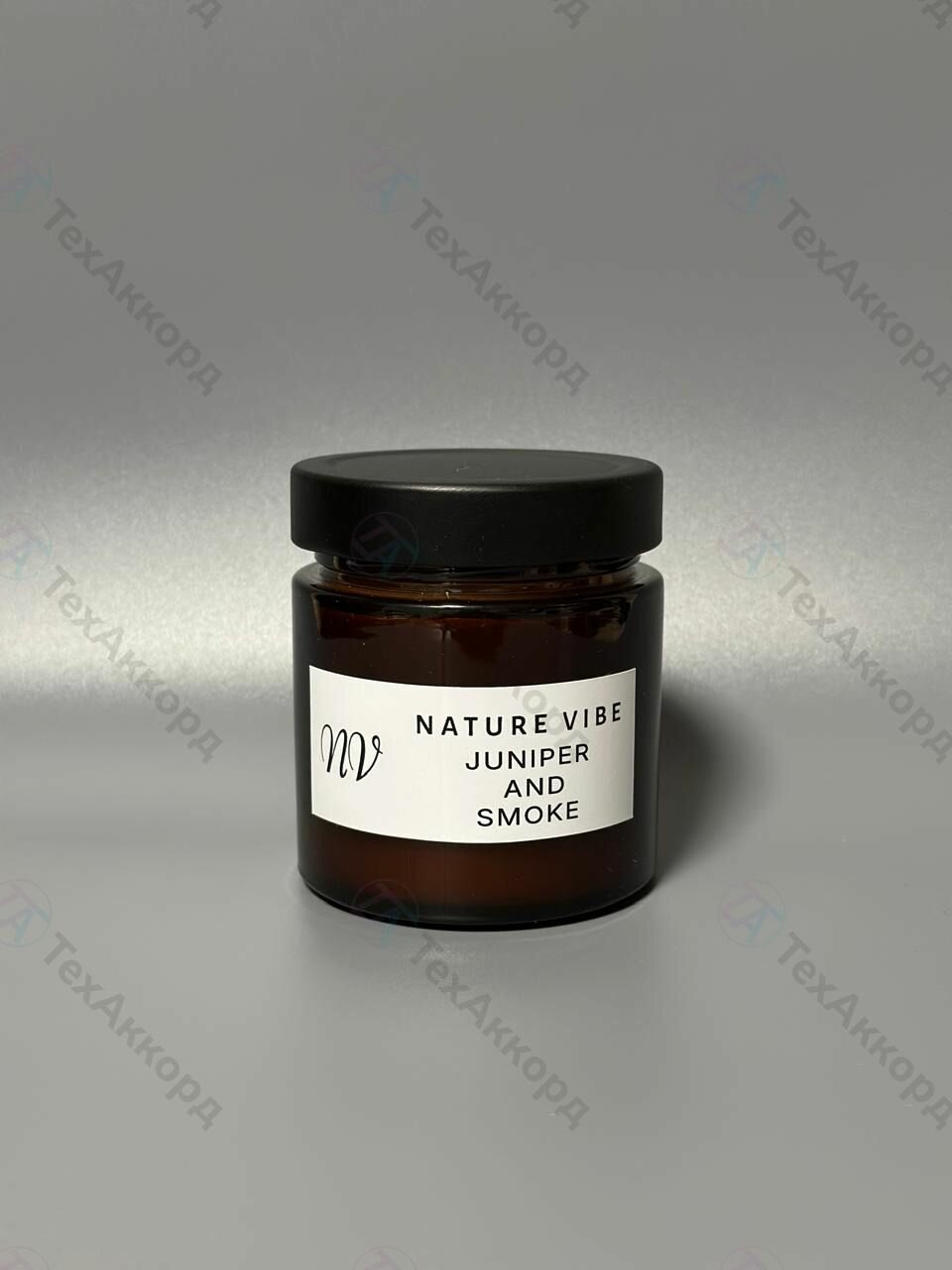 Свеча в стакане с ароматом "Можевельник и дым", 180 мл.