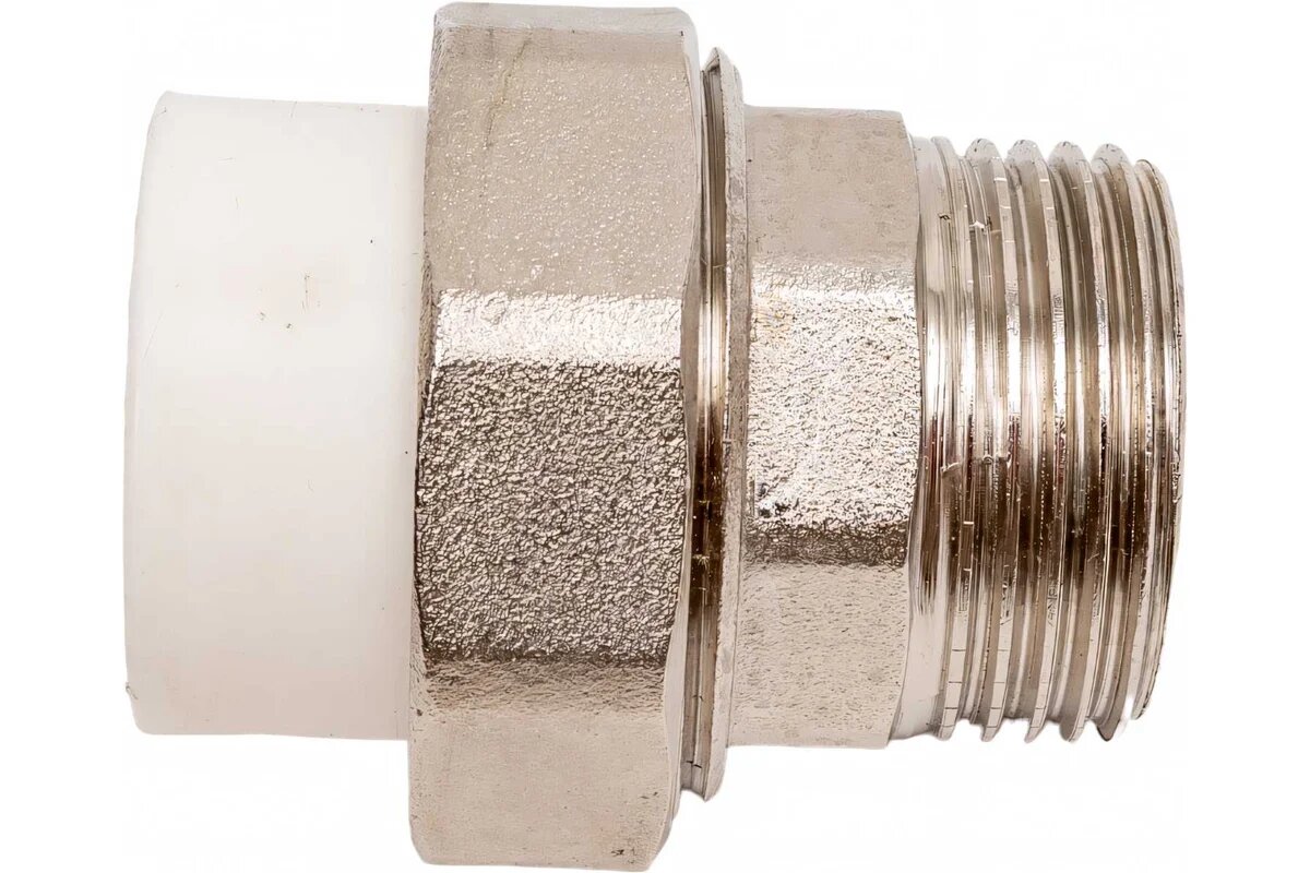 Муфта PRO AQUA PPR, комбинированная, разъемная, 20x1/2, белая, наружная