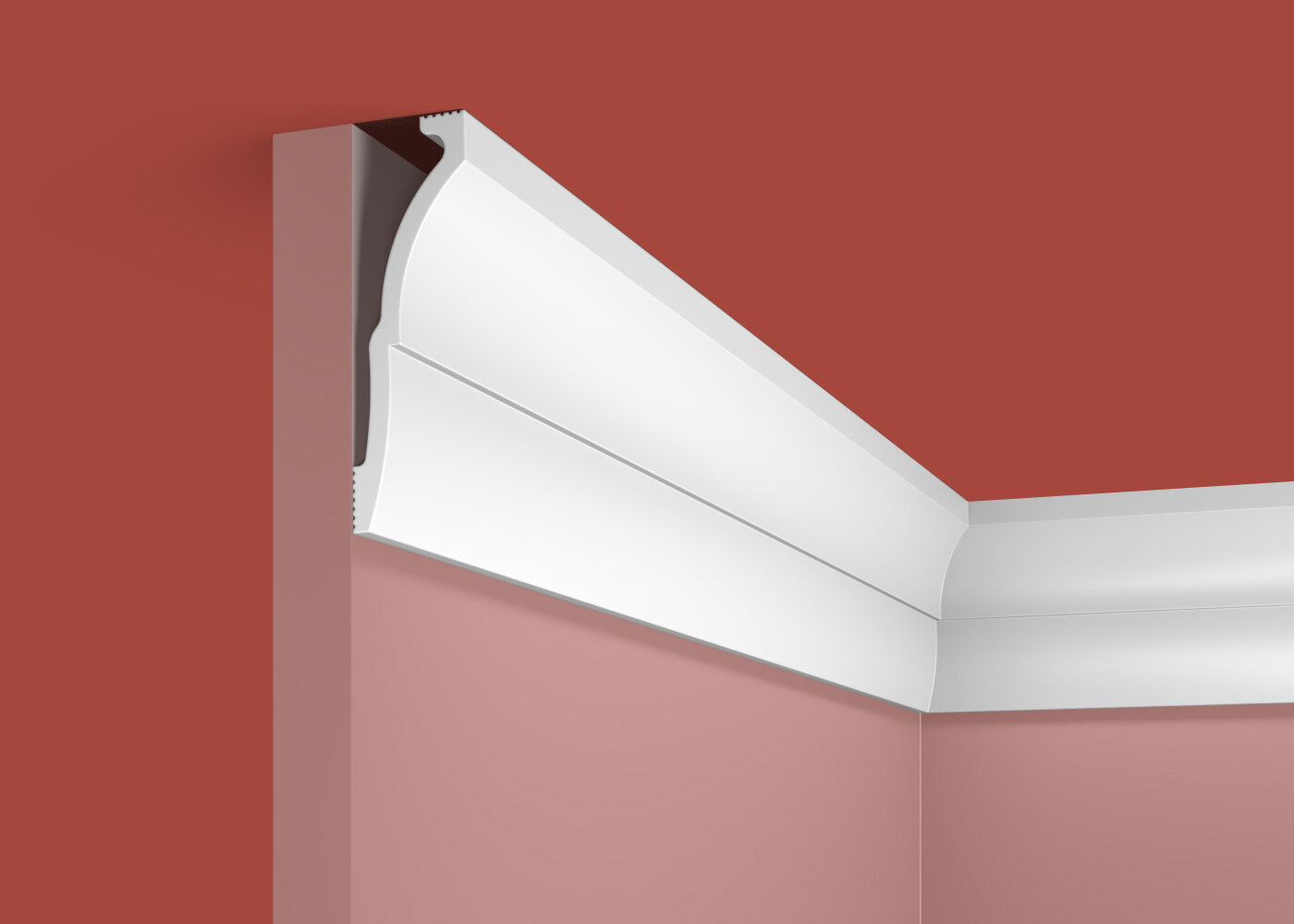 Карниз, плинтус потолочный 2 штуки 91х30 2000мм Экополимер KX058 Cosca Decor