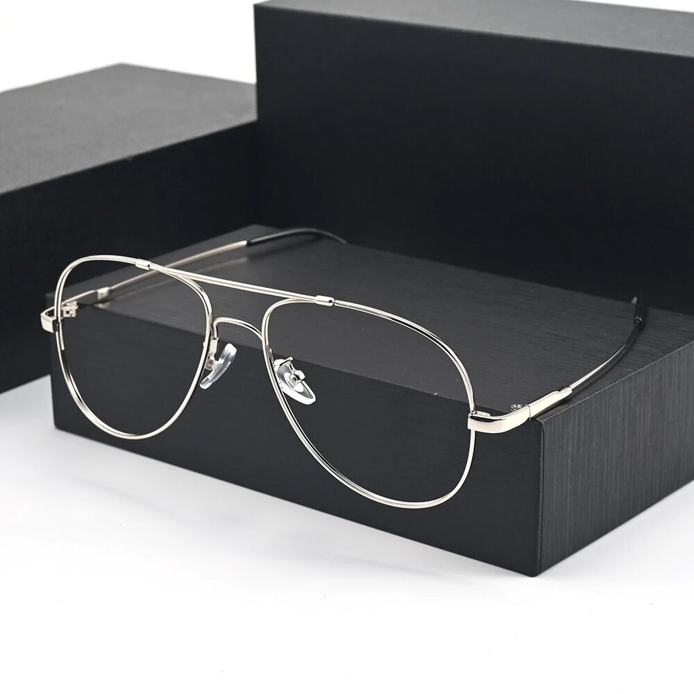 Janvancy авиаторы мужские очки для чтения Серебристый, +275
