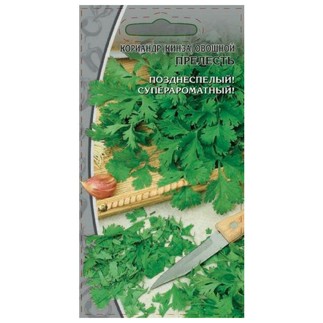 Кориандр овощной Прелесть - семена 2 г, сорт для грядки и балкона, нежный аромат