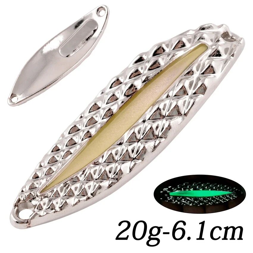 Светящаяся блесна из цинкового сплава 2.5г-20г B-20g- No Hook