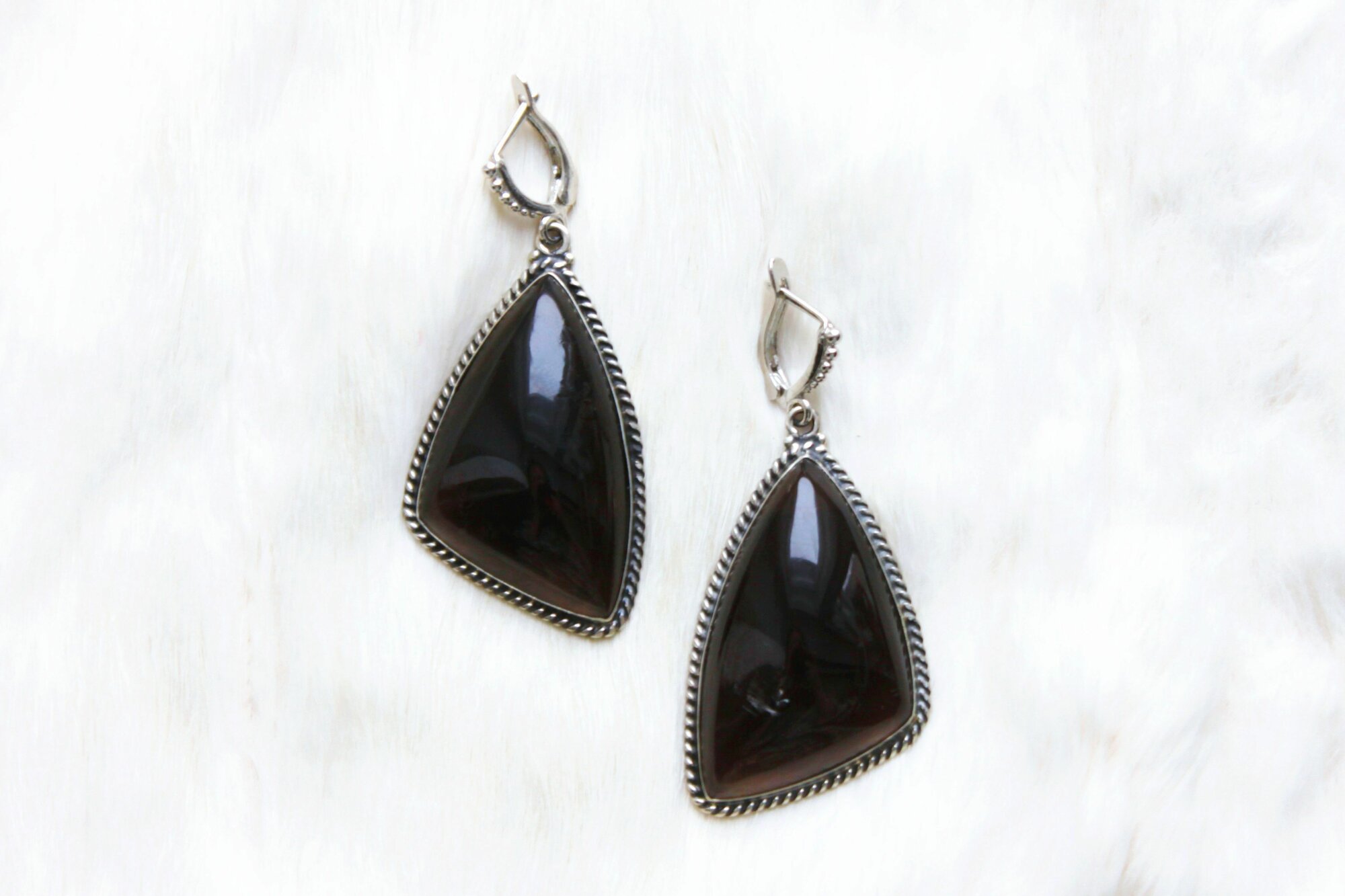 Серьги, морион