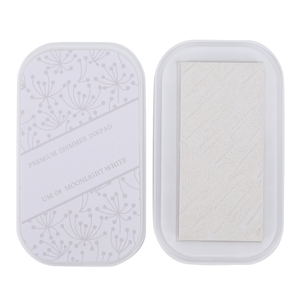 Металлическая цветная чернильная подушечка, большой резиновый штамп для рукоделия, блокнот для записей (лунный белый).