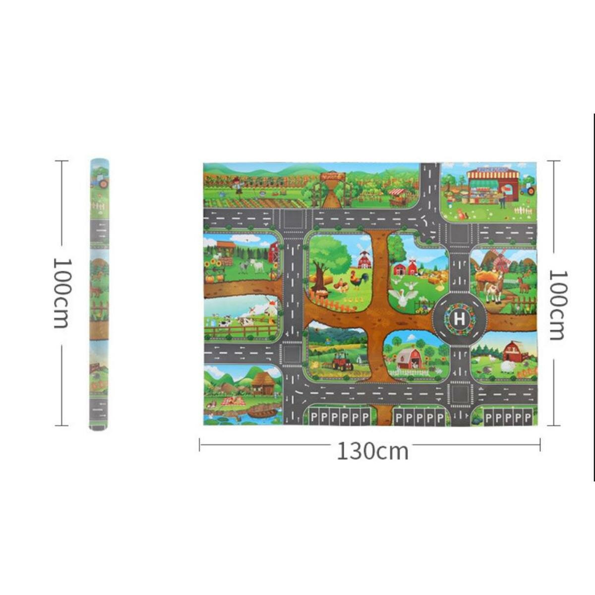 130*100 Водонепроницаемая карта городского движения, лесной игровой коврик, карта дорог города/дорожные знаки/модель лег