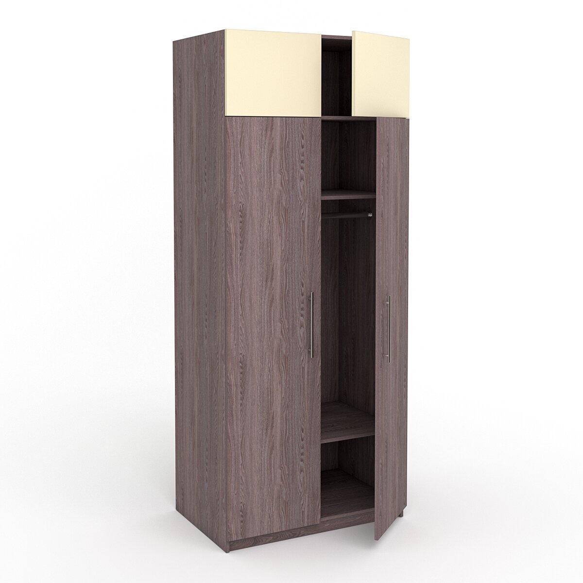 Шкаф распашной "Оззи" №4, Ясень Анкор и Крем Вайс U31105-U2236