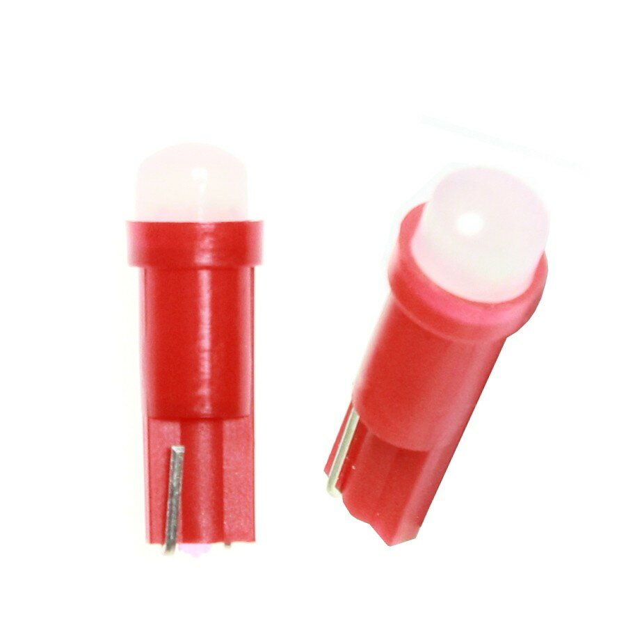 Светодиод 24V T5-01 (1LED) COB W1.2W Base: W2.0-4.6d красный TM NORD YADA