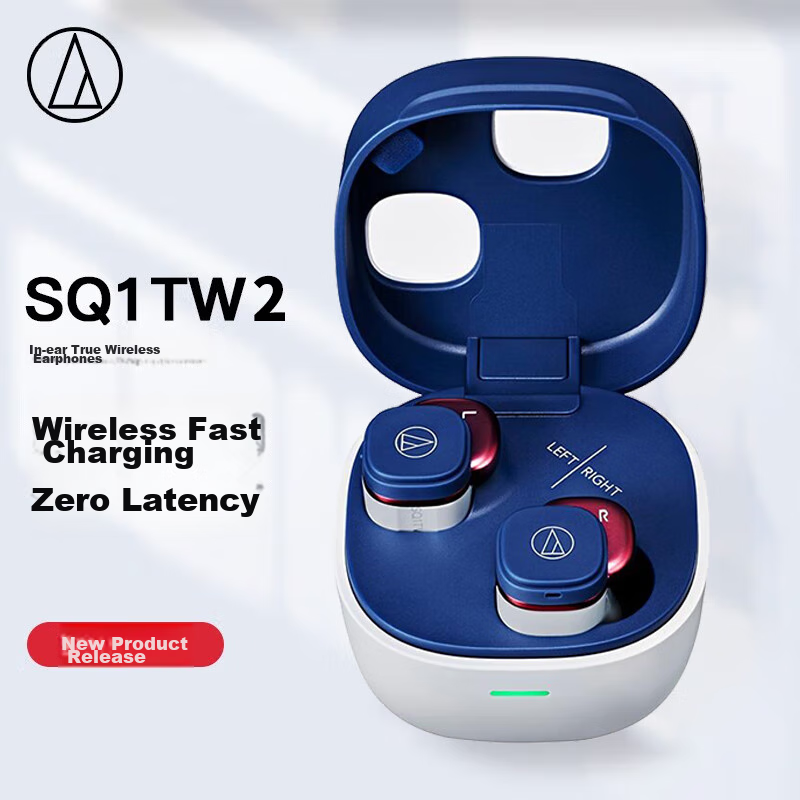 Беспроводные наушники ATH-SQ1TW2 Bluetooth, IP5X Water-Resistant, Navy Blue