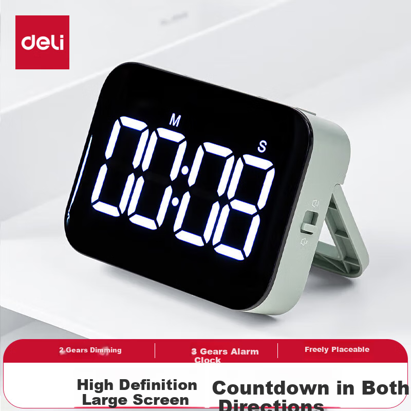 Deli (deli) New Sai electronic timer office student dedicated time management baking defense start school green NS883