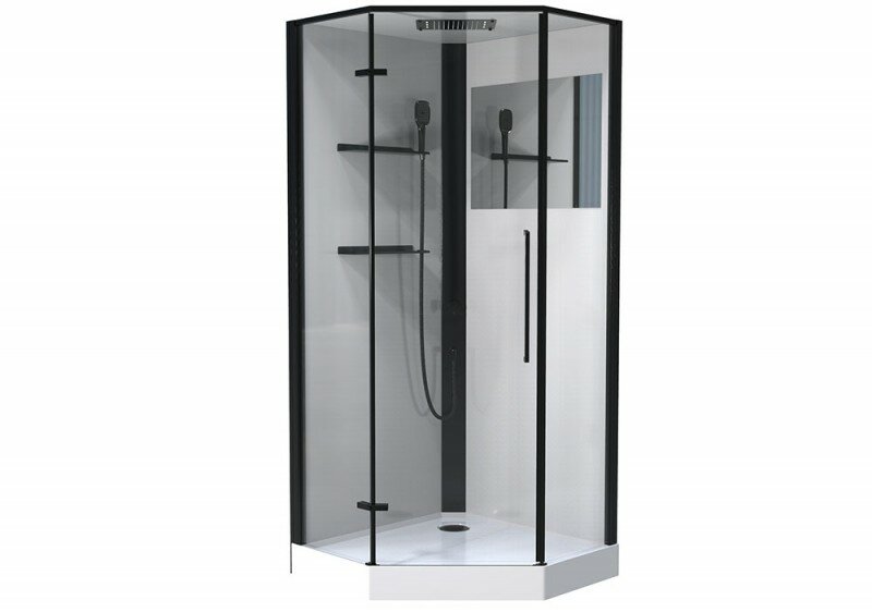 Душевая кабина Esbano "ESM Penta-90", левый угол, гидромассаж, белая