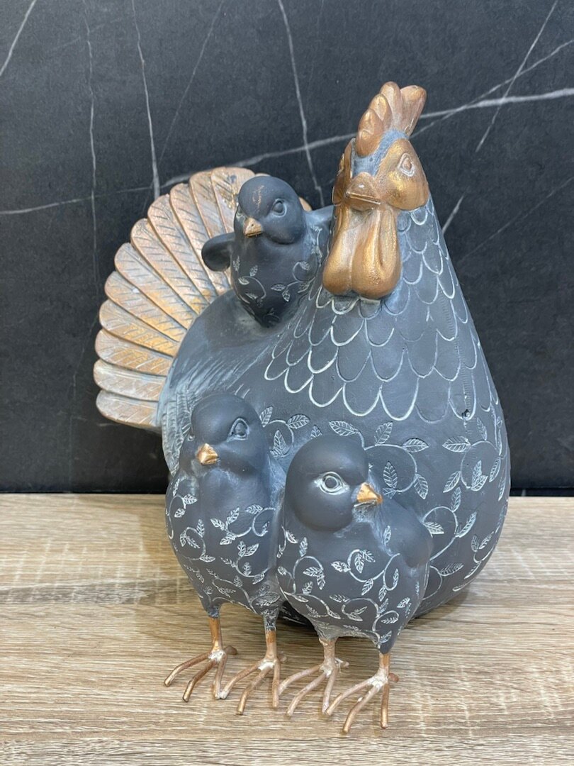 Статуэтка Курица Casaentera CE12-9901226 серый 220х170х220h