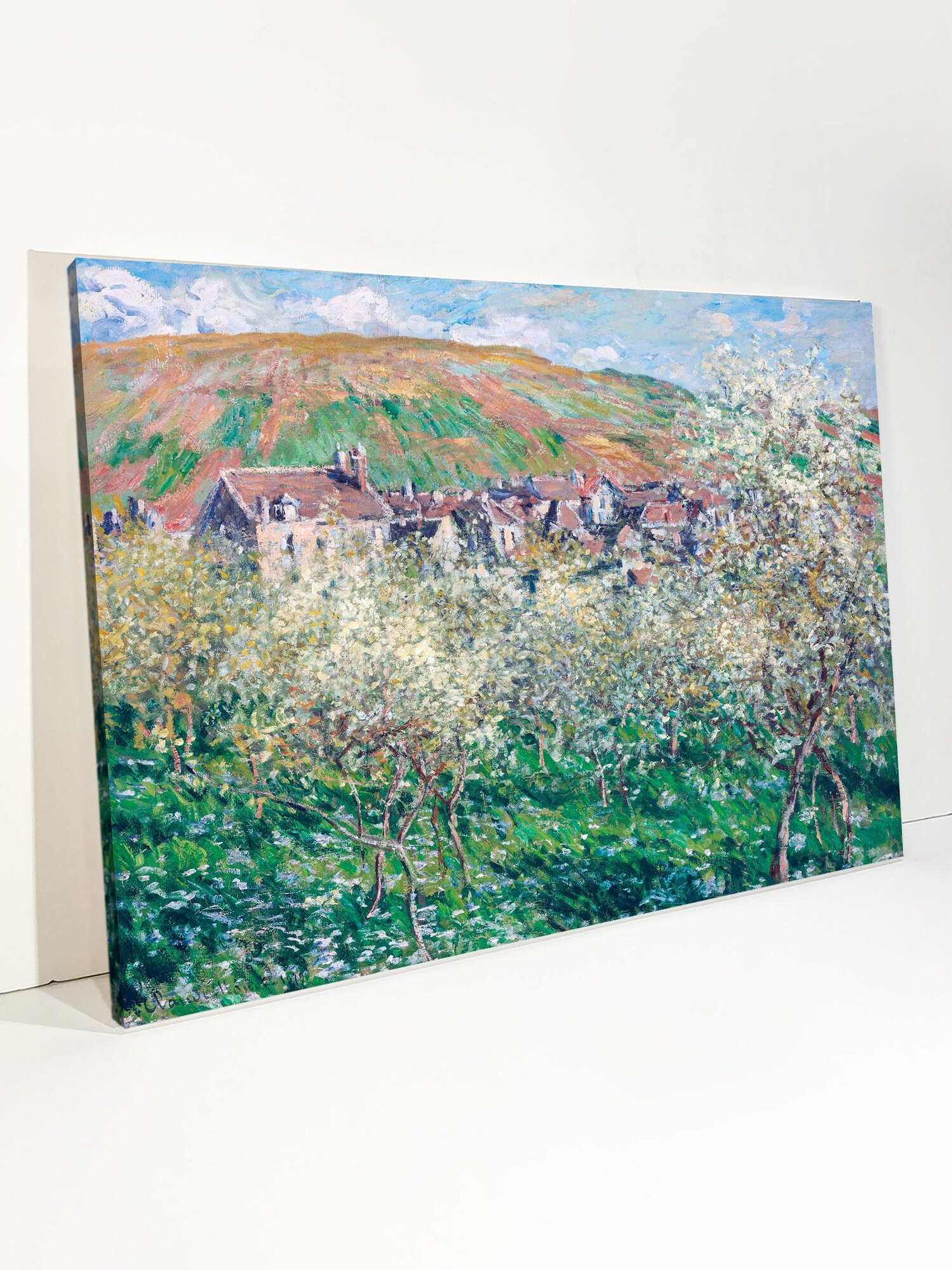 Картина Клод Моне Цветущие сливы в Ветёе на холсте 70х55см