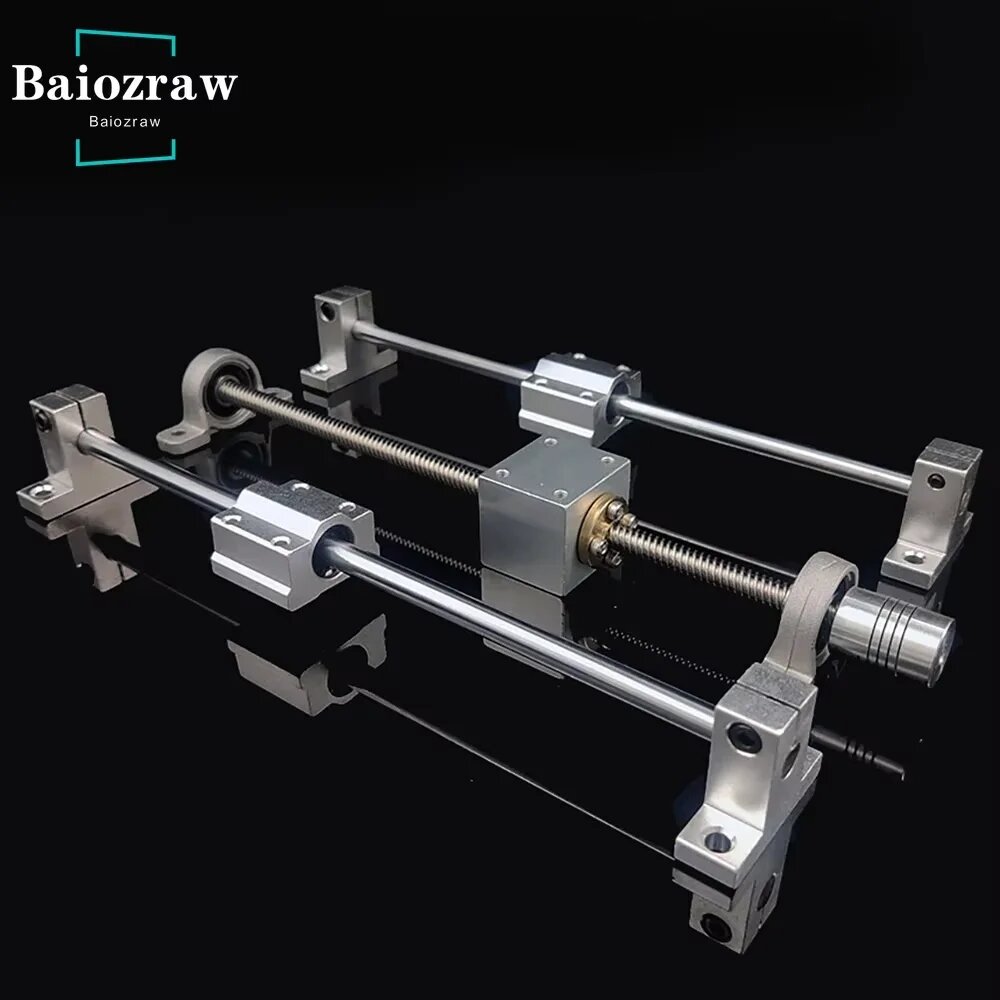 Ходовые винты T8 Baiozraw 2 мм, 8 мм, набор с оптической осью 800mm, KP08-motor