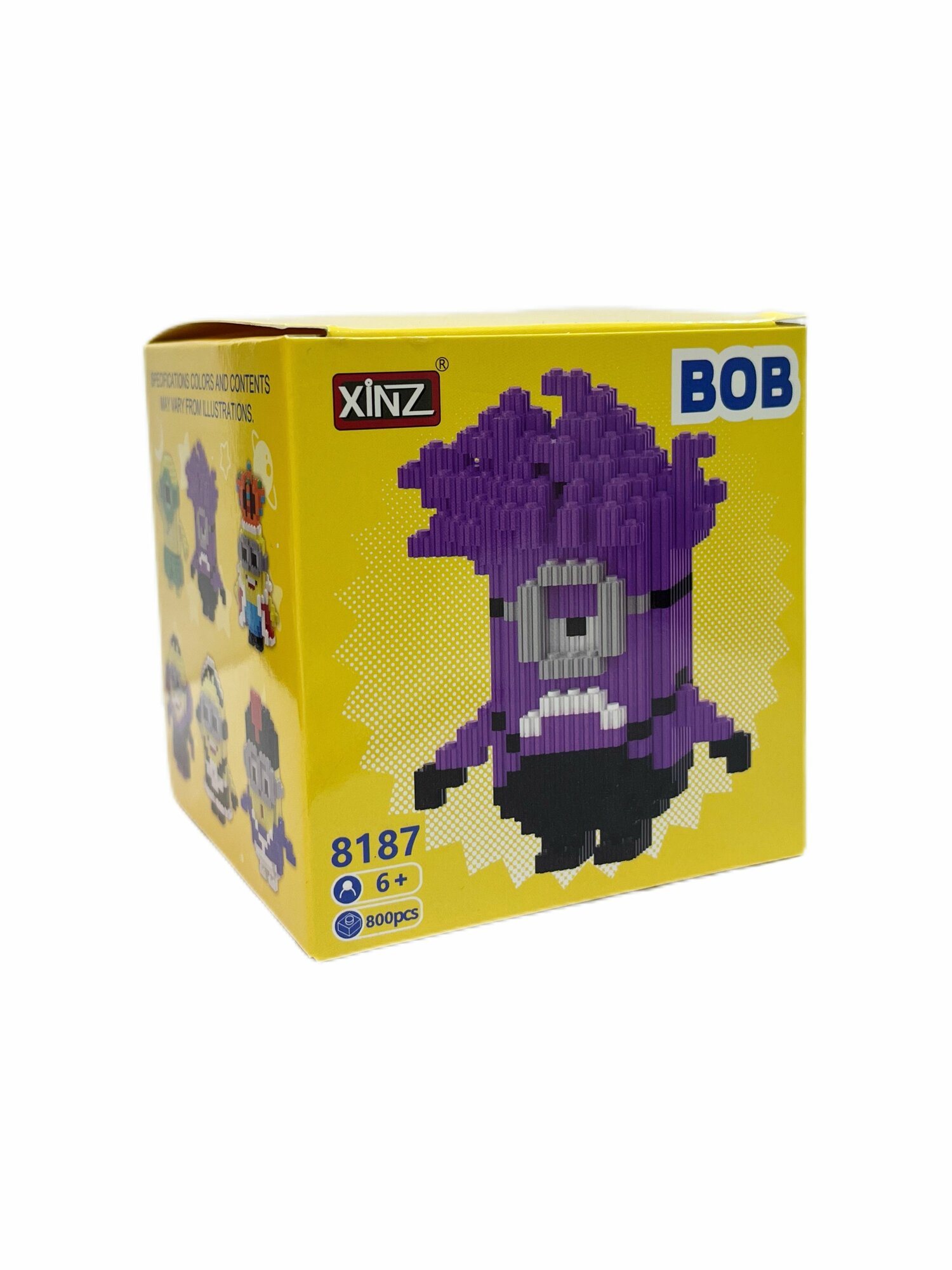 Конструктор 3D "Миньон" злой с сывороткой, 800 деталей