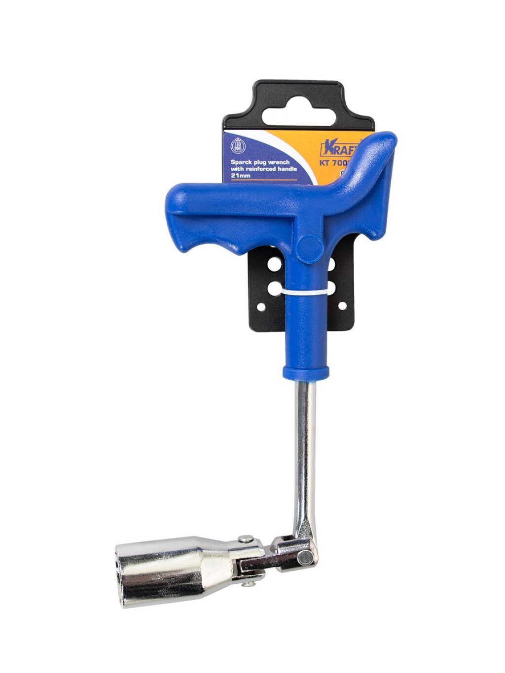 Ключ свечной (21) "KRAFT" MASTER (усиленный, с пласт. рукояткой)