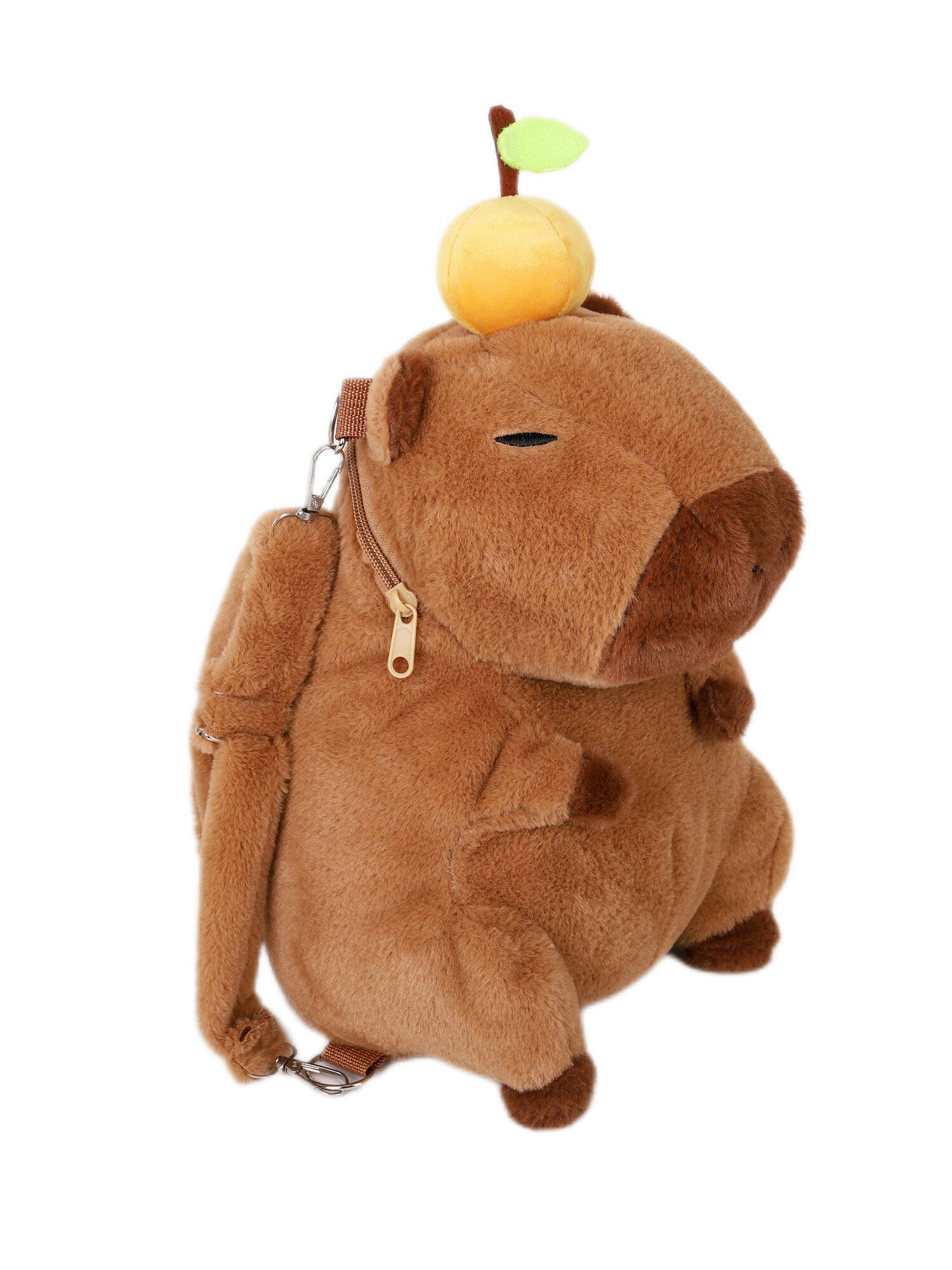 Мягкая детская игрушка капибара с рюкзаком 35 см