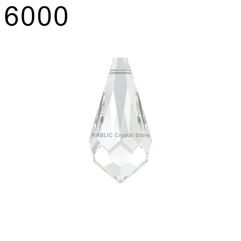 Классическая подвеска-капля с кристаллами Swarovski Белый, 15x7.5mm (1 piece), Crystal 001