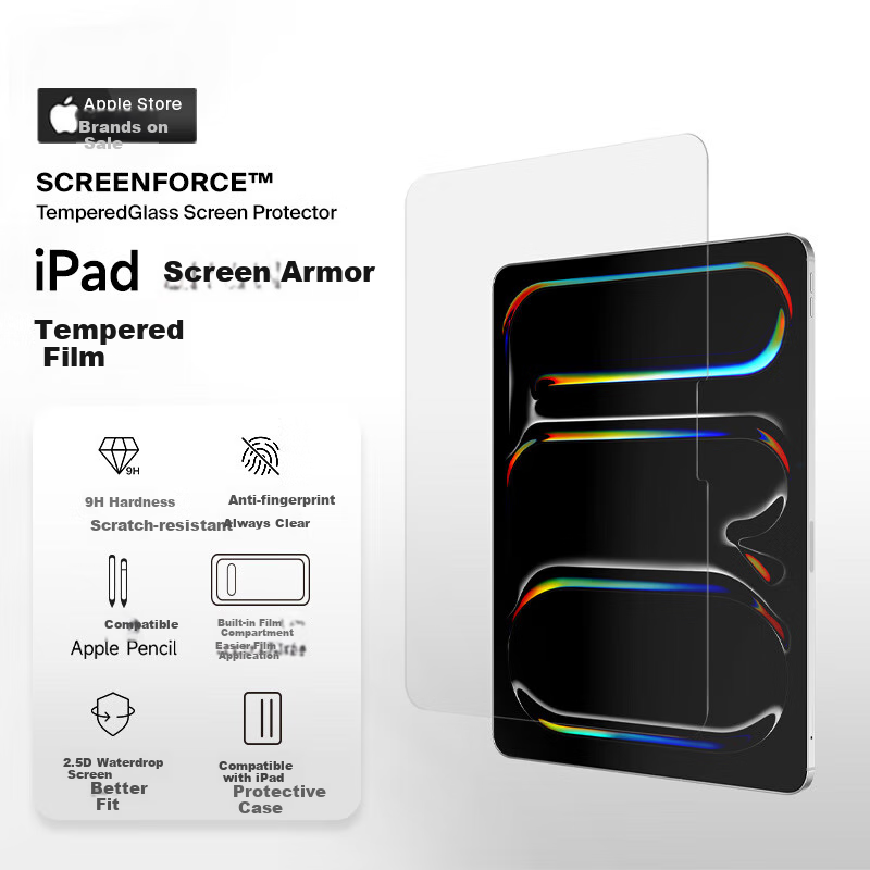 BELKIN Apple Accessories iPad Screen Protector iPad Protective Film HD Tempered Glass Film Apple Tablet Screen Protector 11-inch iPad Pro 2024 M4
