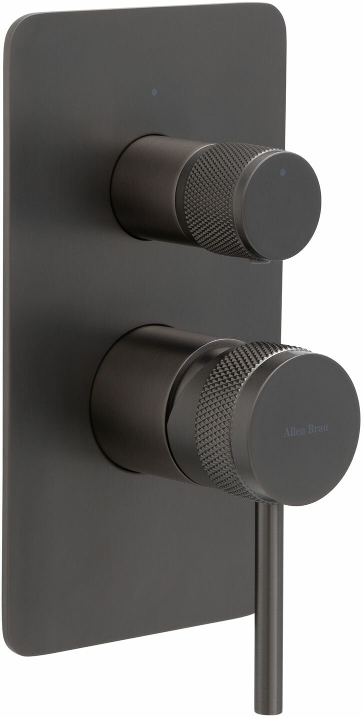 Смеситель для ванны Allen Brau Priority 5.31011-MG (с внутренней частью, 2 выхода) графит браш