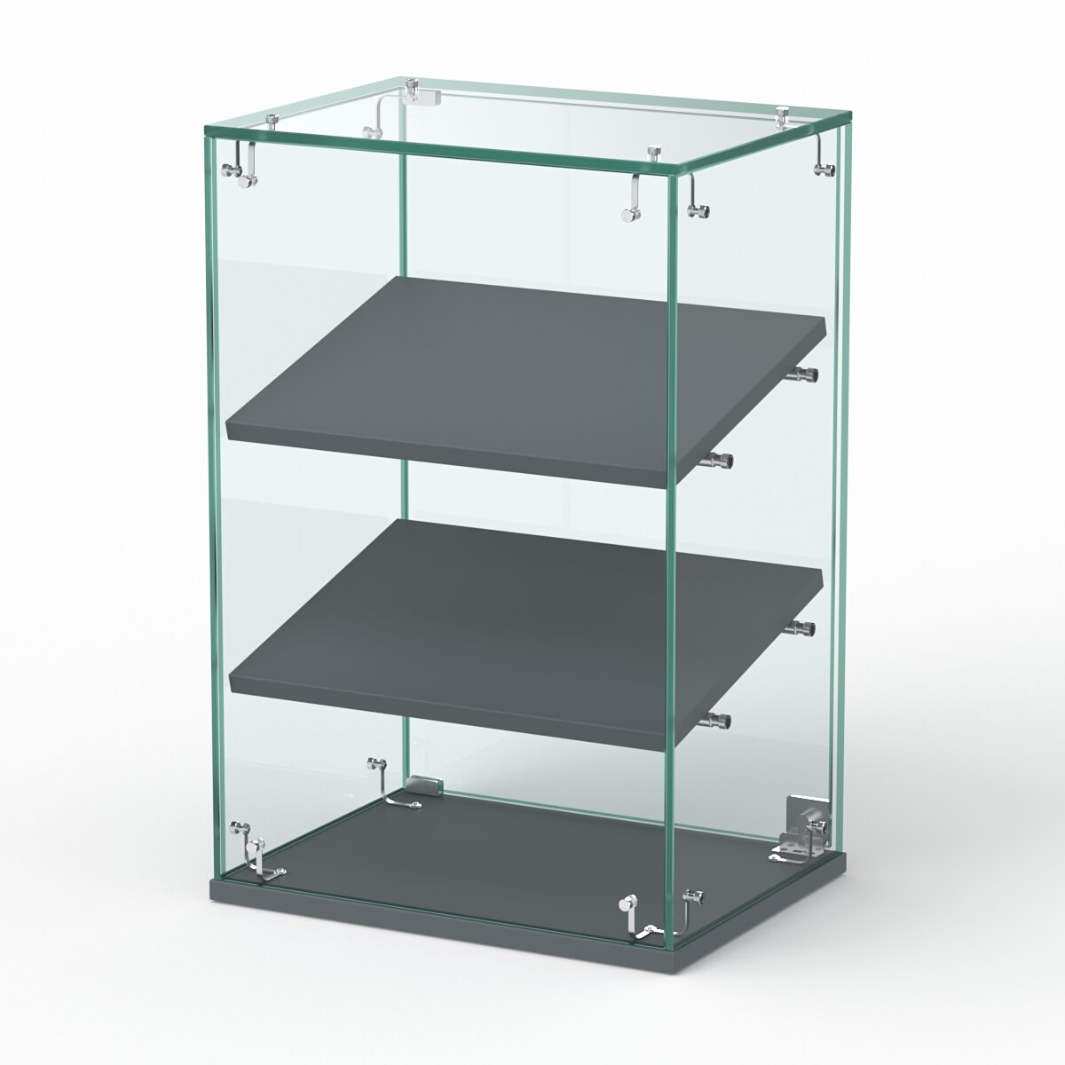 Витрина "сладость" №10-П для выпечки настольная пдсп, Темно-Серый