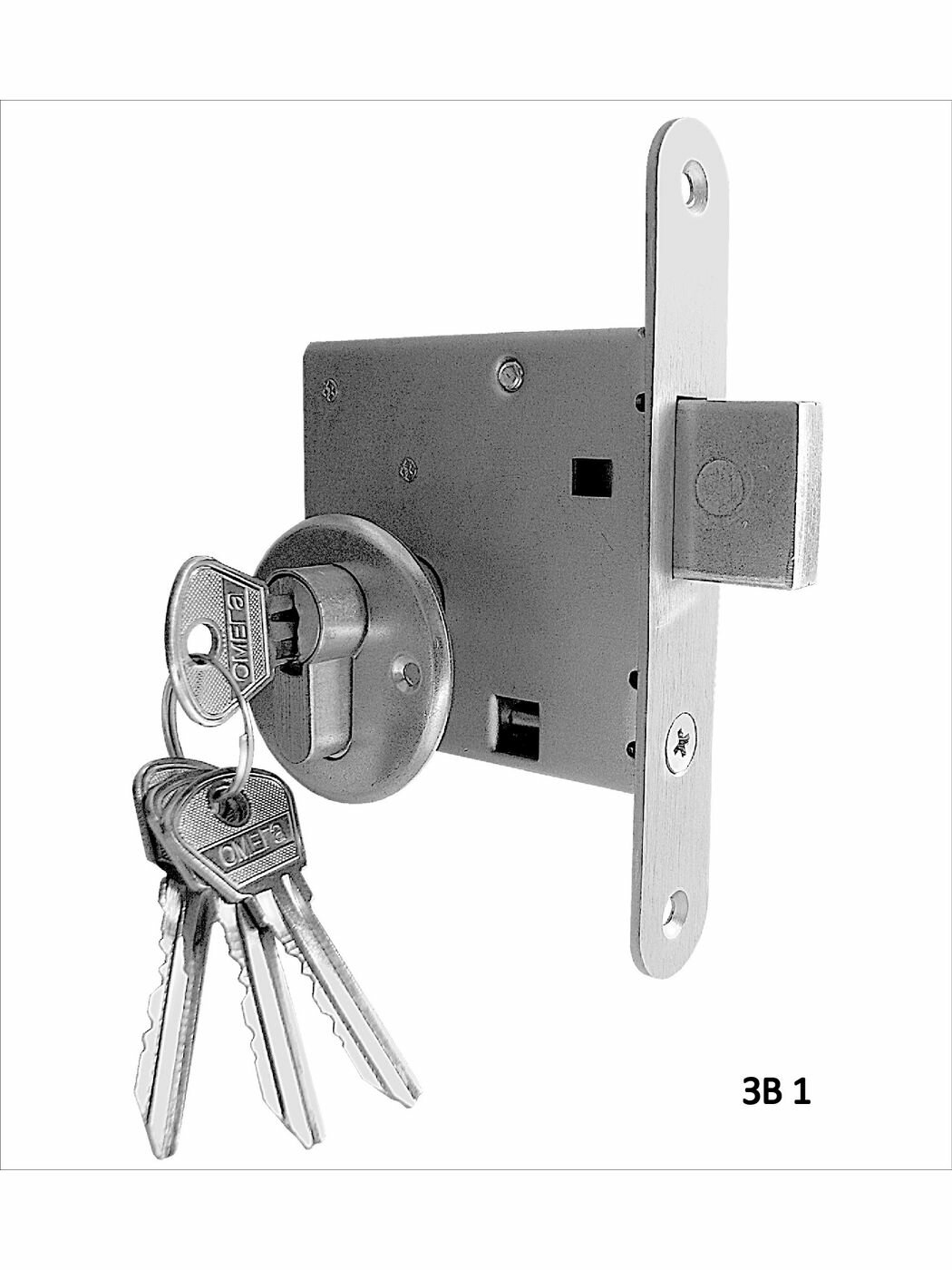 Замок Omega (Омега) врезной цилиндровый ЗВ1, 4 кл.